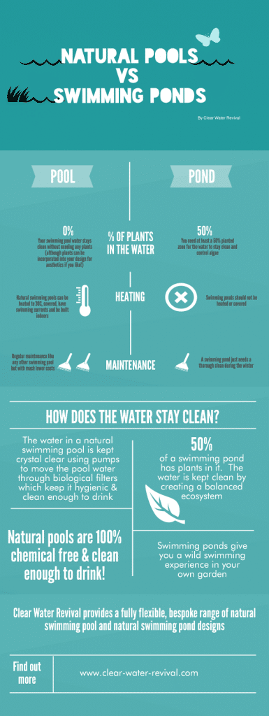 Natural Swimming Pools vs. Swimming Ponds [Infographic]