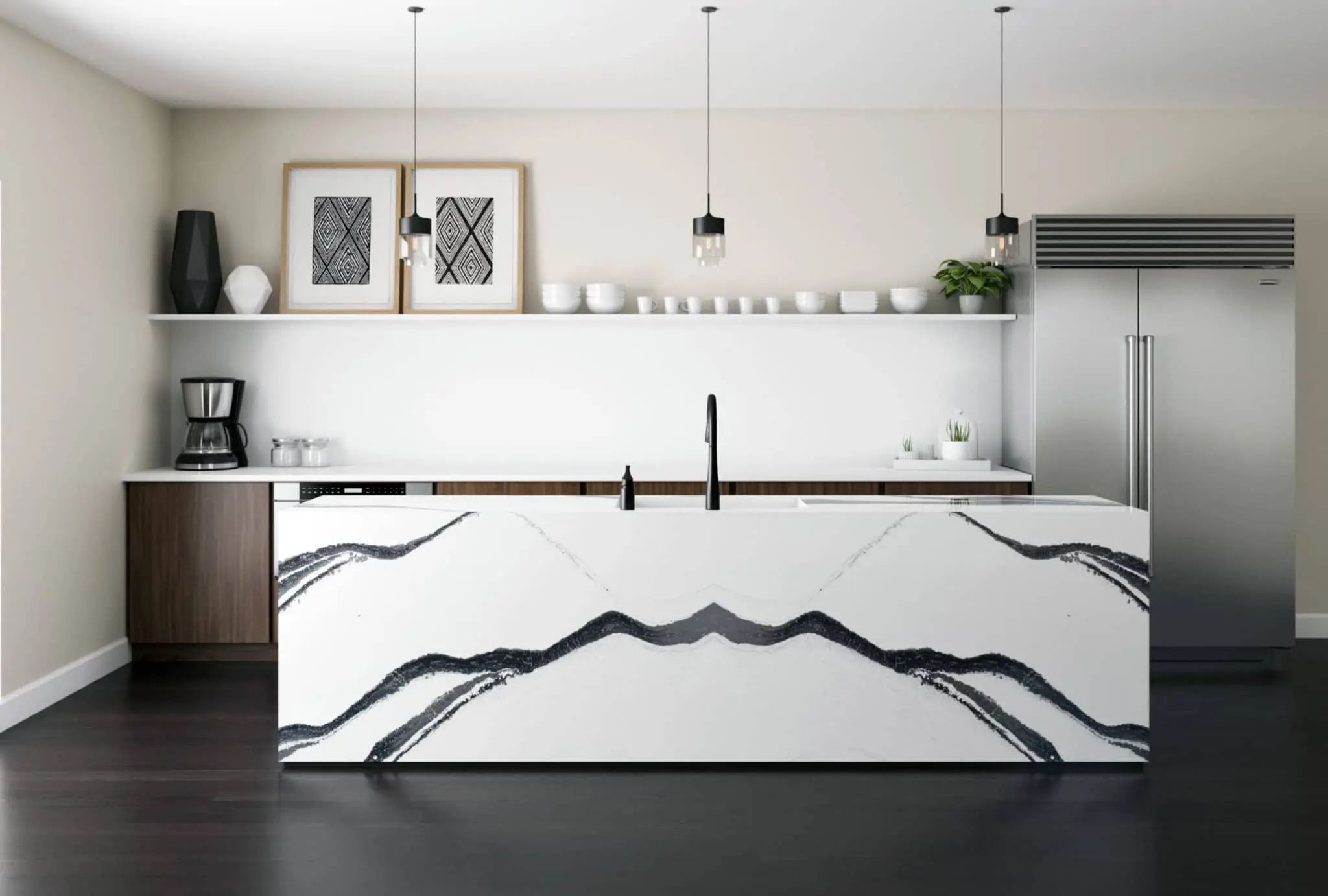 Cambria Bentley Bookmatched Quartz Eco-Friendly Countertop | Elemental ...